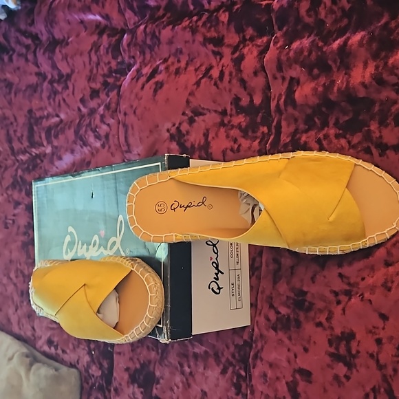 Qupid | Shoes | Qupid Yellow Sandals 55 | Poshmark